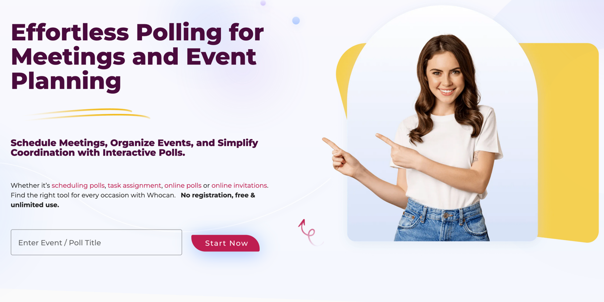 Scheduling Poll: Find the Best Meeting Time | Whocan